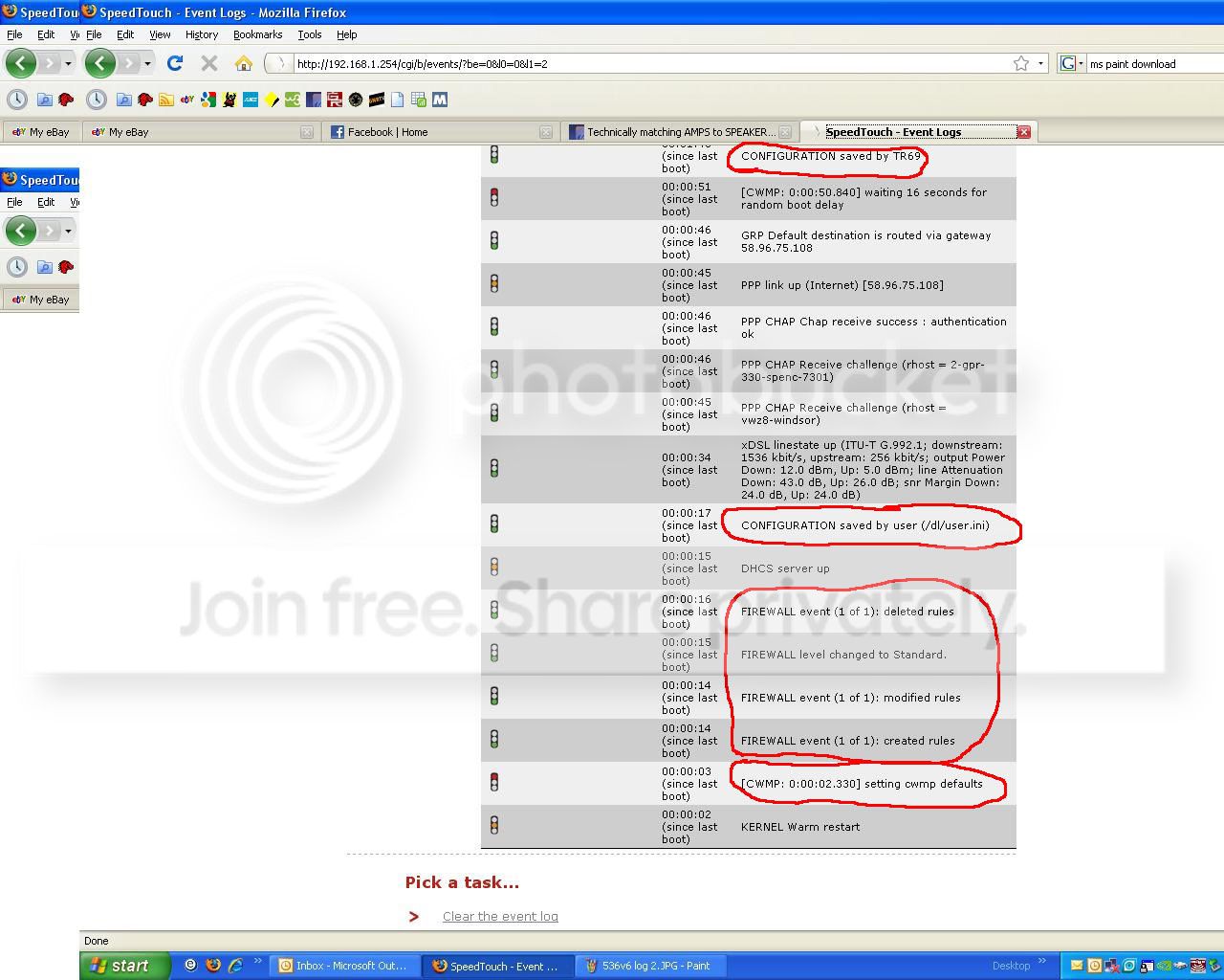 536v6 "Configuration modified by CWMP"?? - Technicolor